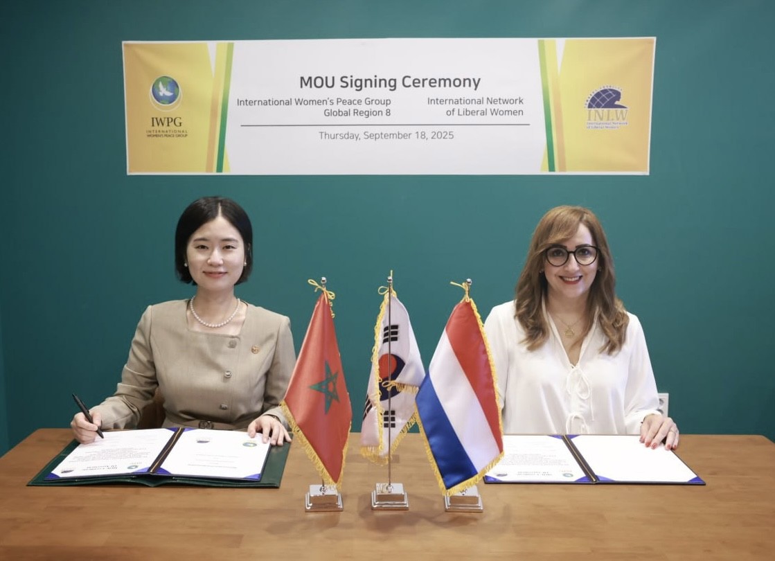 IWPG 글로벌 8국, 국제 자유주의 여성 네트워크(INLW)와 평화사업 실현 위한 MOU